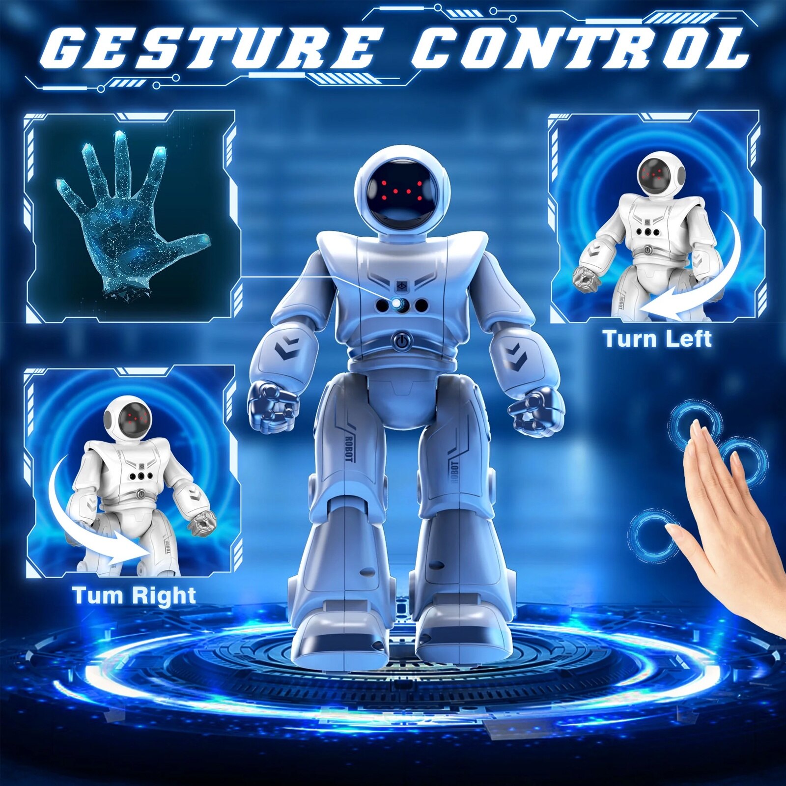 Robot inteligent astronaut controlabil prin Gesturi, Robotel spatial ...