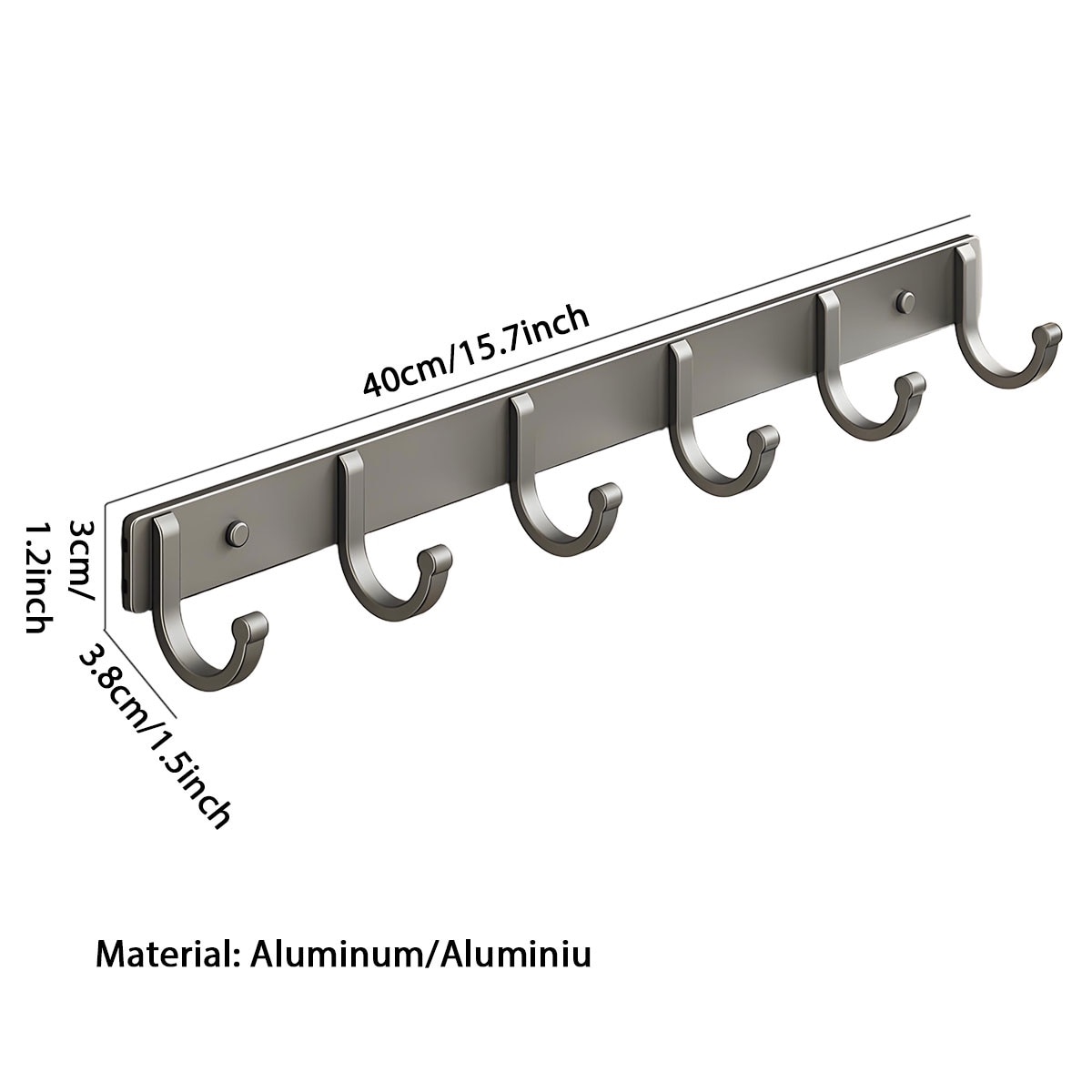 Set 2 cuiere, Cuier usa, Aluminiu, Gaurire sau autoadezive, Constructie ...