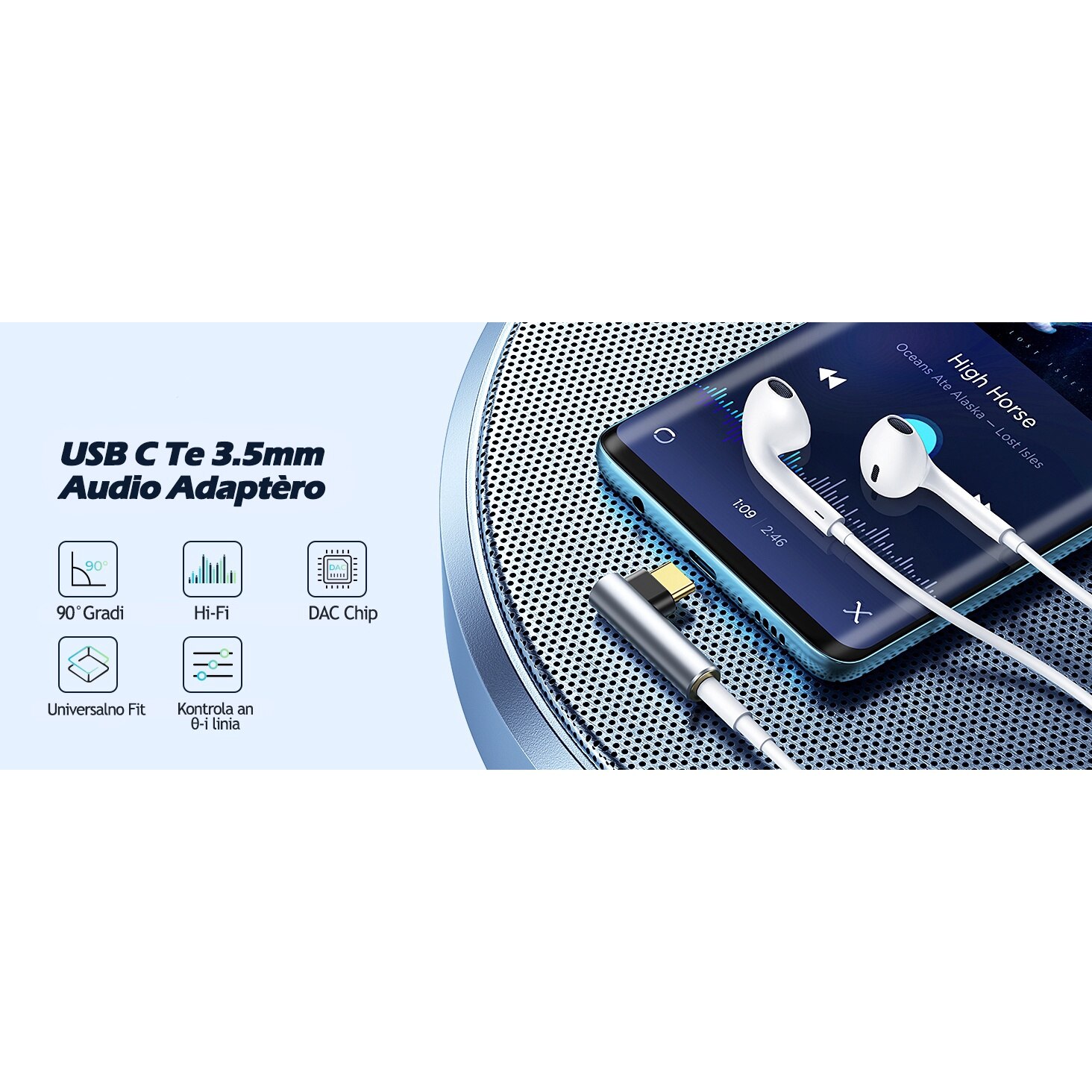 Adaptor pentru telefon, Adaptor mufa tip C pentru casti sau auxiliar ...