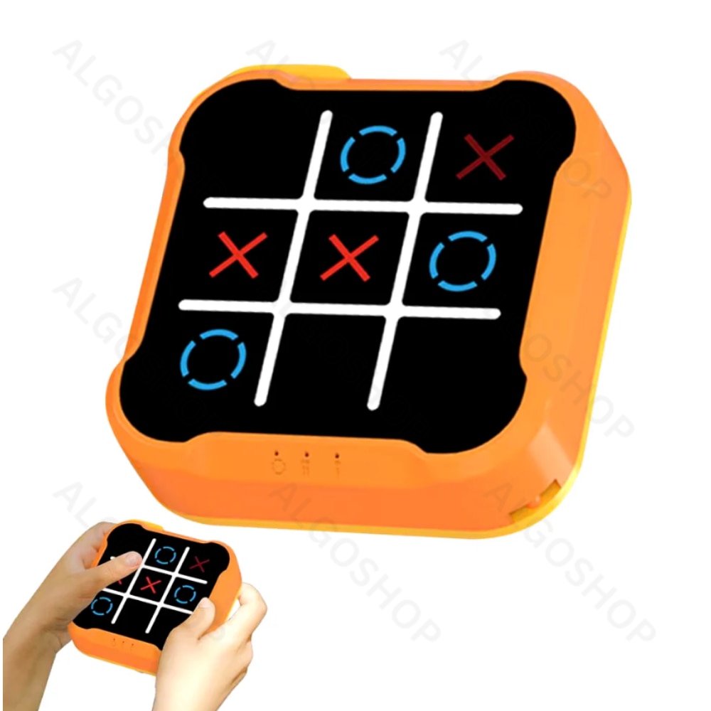 Joc X si 0, Tic Tac Toe, Consola digitala tip puzzle 3 in 1, portabila ...