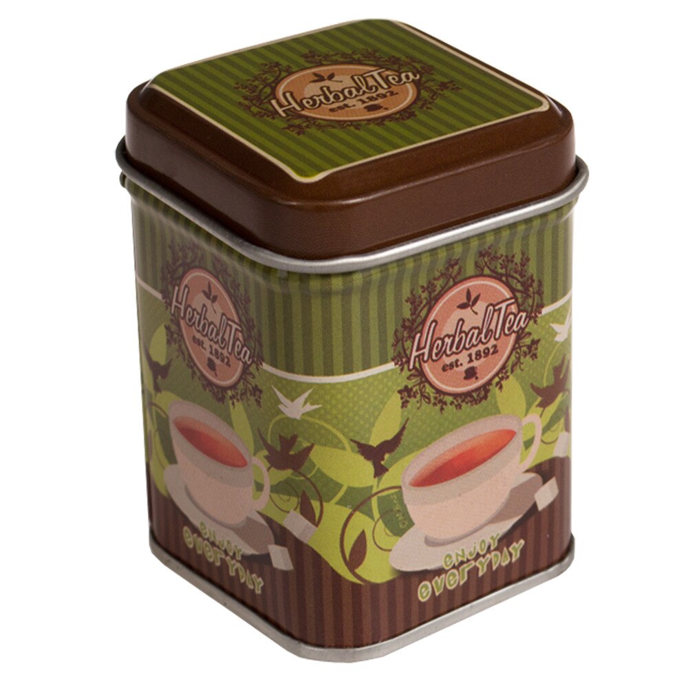 Метална кутия Herbal Tea, Maxx, Многоцветен, 7 x 4 см - eMAG.bg