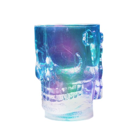 Pahare luminoase, pahare de baut din acril, 600ml, pahar craniu cu LED ...