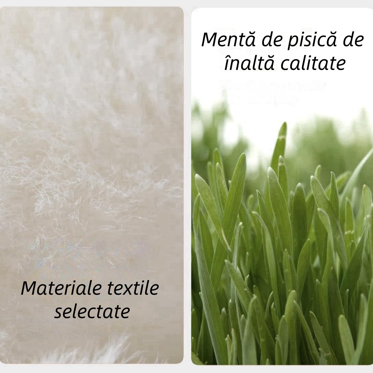 Set de 2 jucarii interactive pentru pisici, pasari cu sunete, textil ...