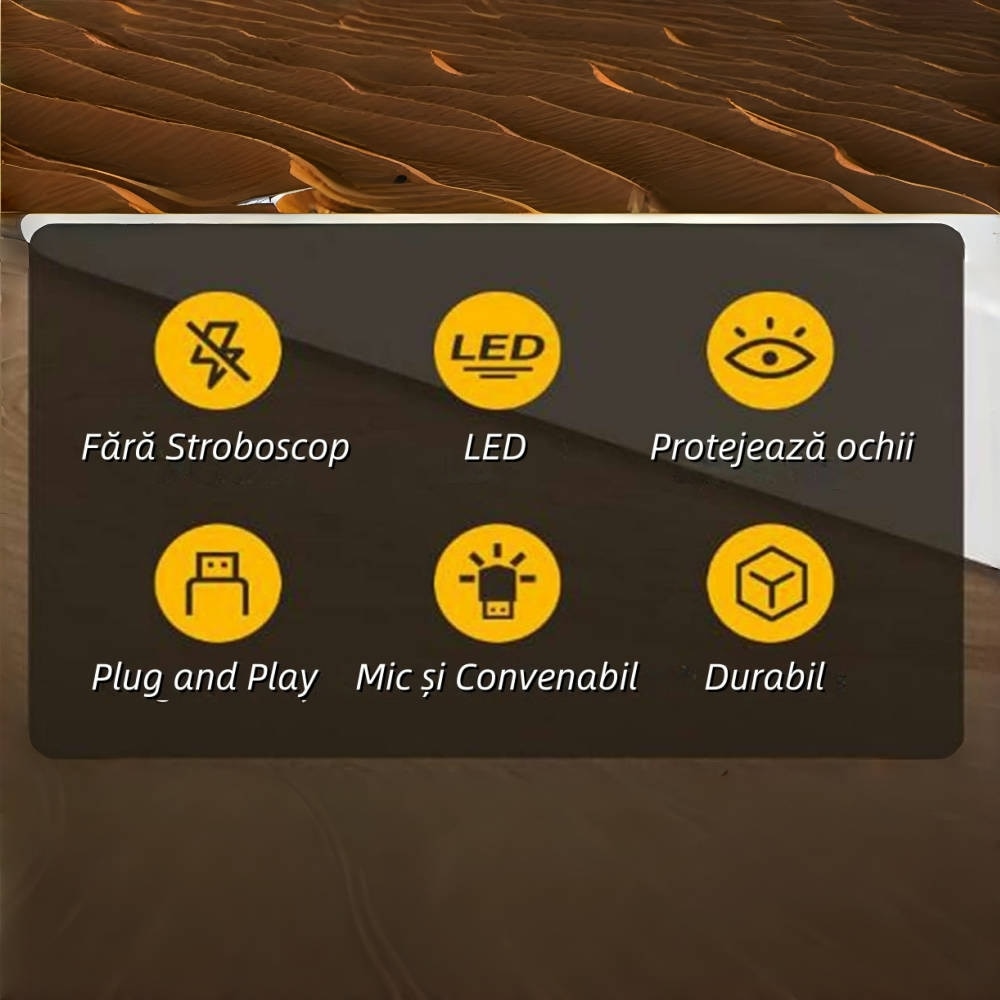 Set de 4 veioze USB, lumini nocturne mini, 3.7*2.4 cm, alb rece - eMAG.ro