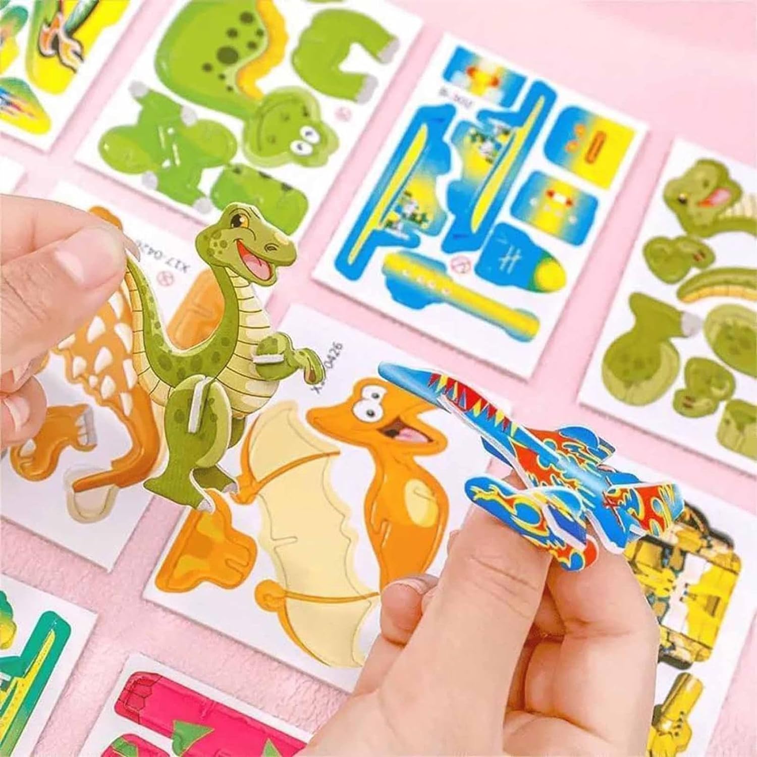 Set de puzzle 3D pentru copii, serie dinozauri, jucarii educationale ...