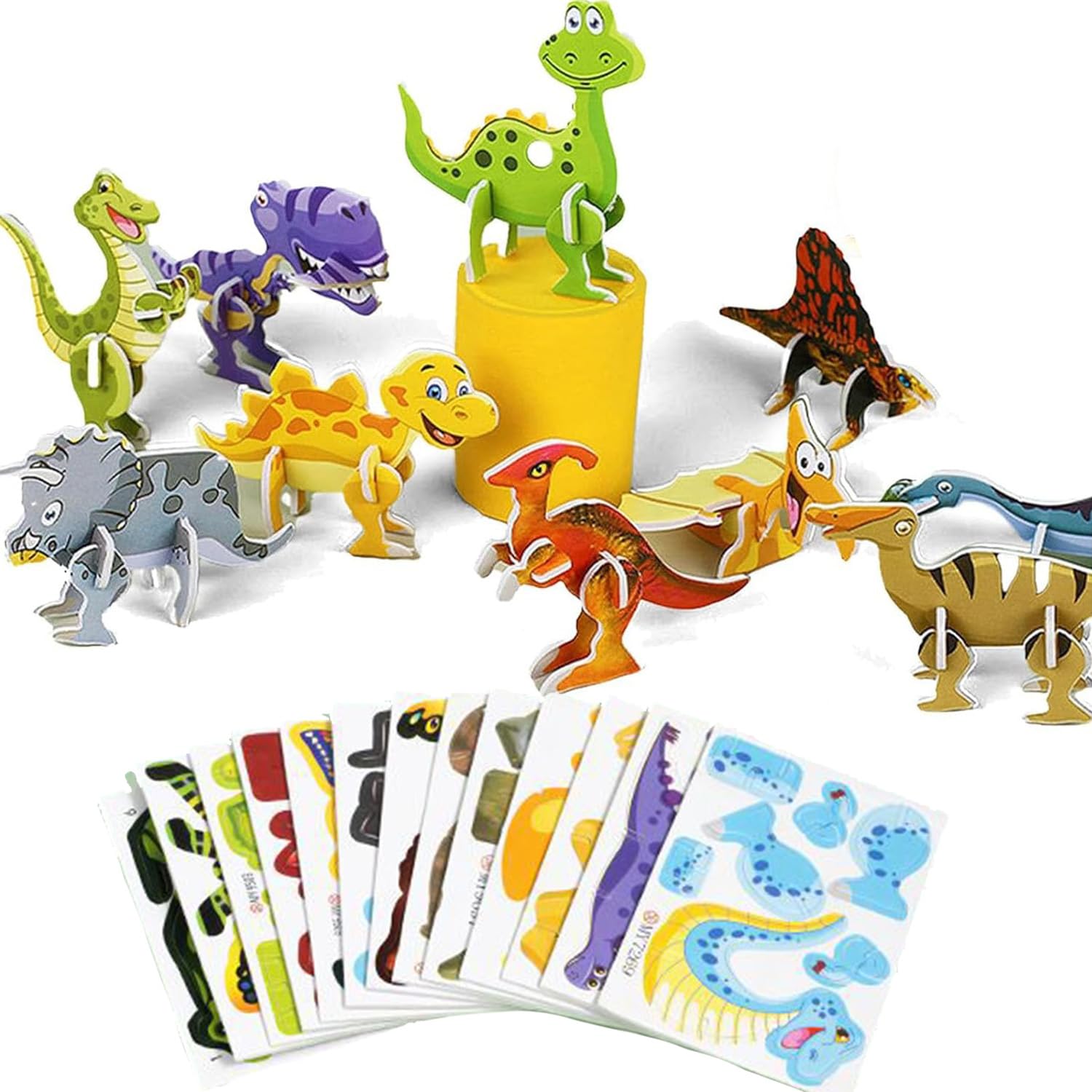 Set de puzzle 3D pentru copii, serie dinozauri, jucarii educationale ...
