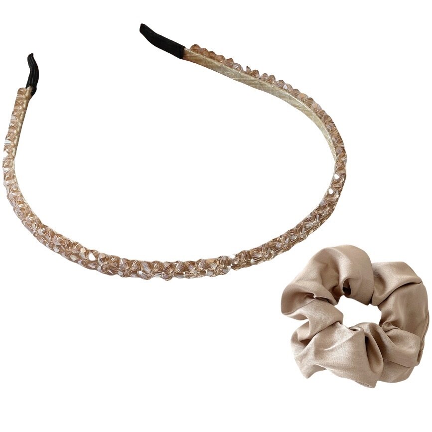 Set format din 1 banda de cap si 1 elastice de par, banda de cap cu ...