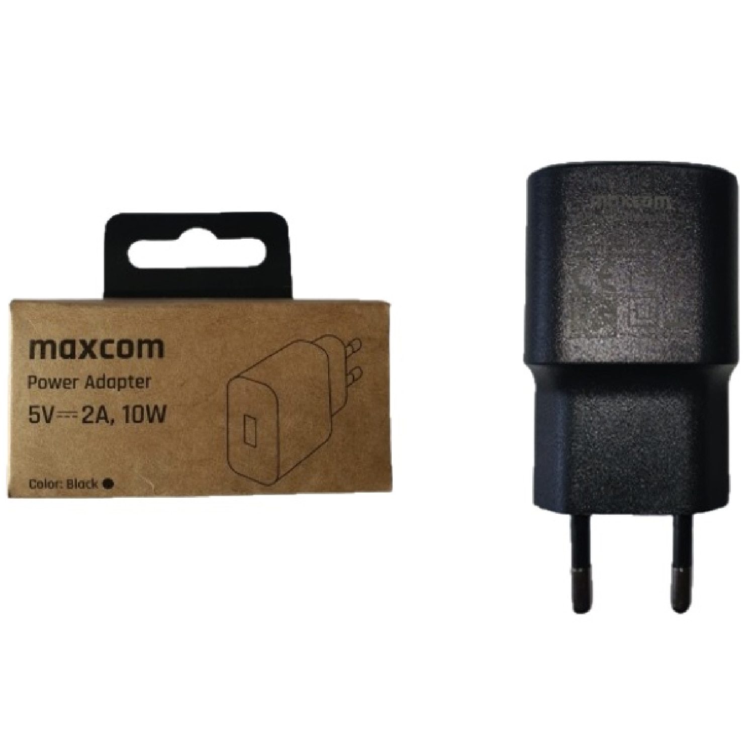 Telefon mobil Maxcom MM920 Light, Black + Adaptor priza Maxcom 10W - eMAG.ro