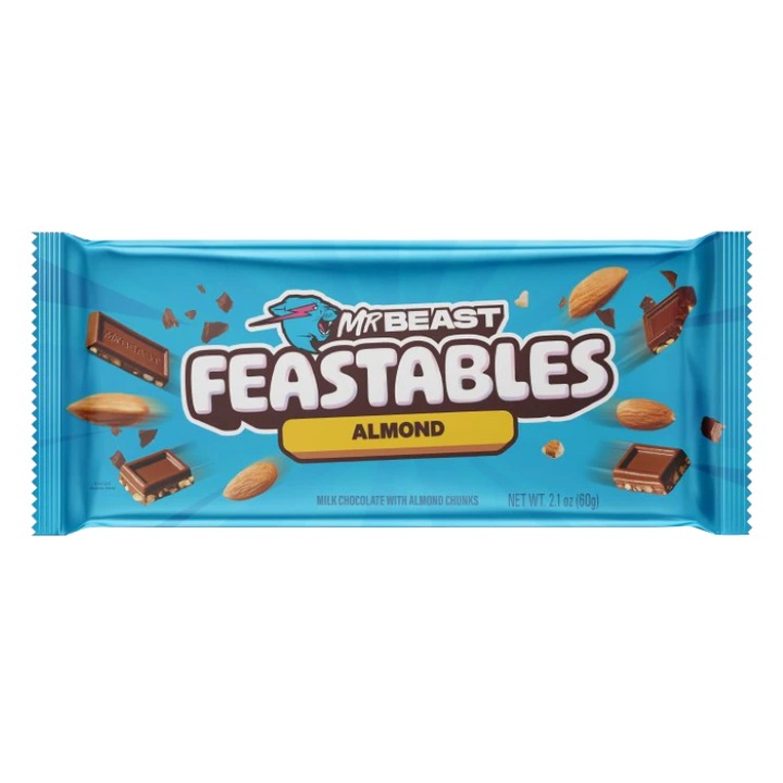 Ciocolata Mr Beast Feastables Migdale 60g - eMAG.ro