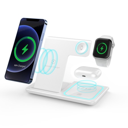 Incarcator wireless 3 in 1, suport pliabil, Statie incarcare pentru ...