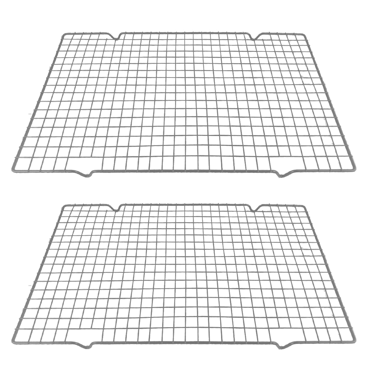 Set 2 suporturi de racire pentru prajituri, inox, 25.5x40.5cm, argintiu ...