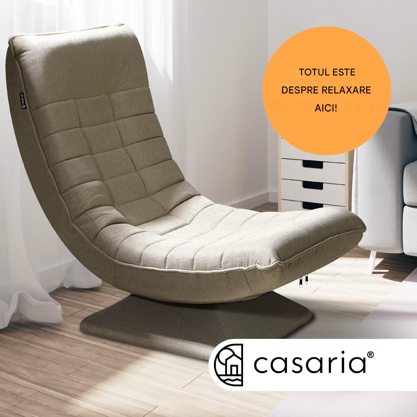 Fotoliu/Scaun relaxare cu 5 pozitii, rotire 360 grade, Casaria ...
