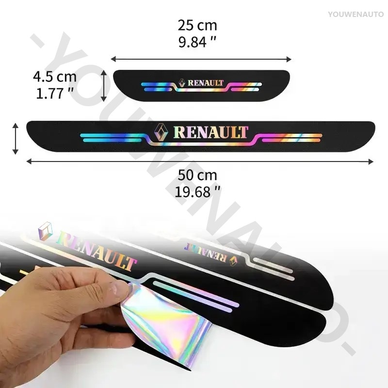 Set 4 Renault Laser Banda de Protectii praguri usi auto, pentru Reanult ...