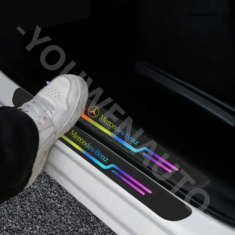 Set 4 Mercedes-Benz Laser Banda de Protectii praguri usi auto, pentru ...