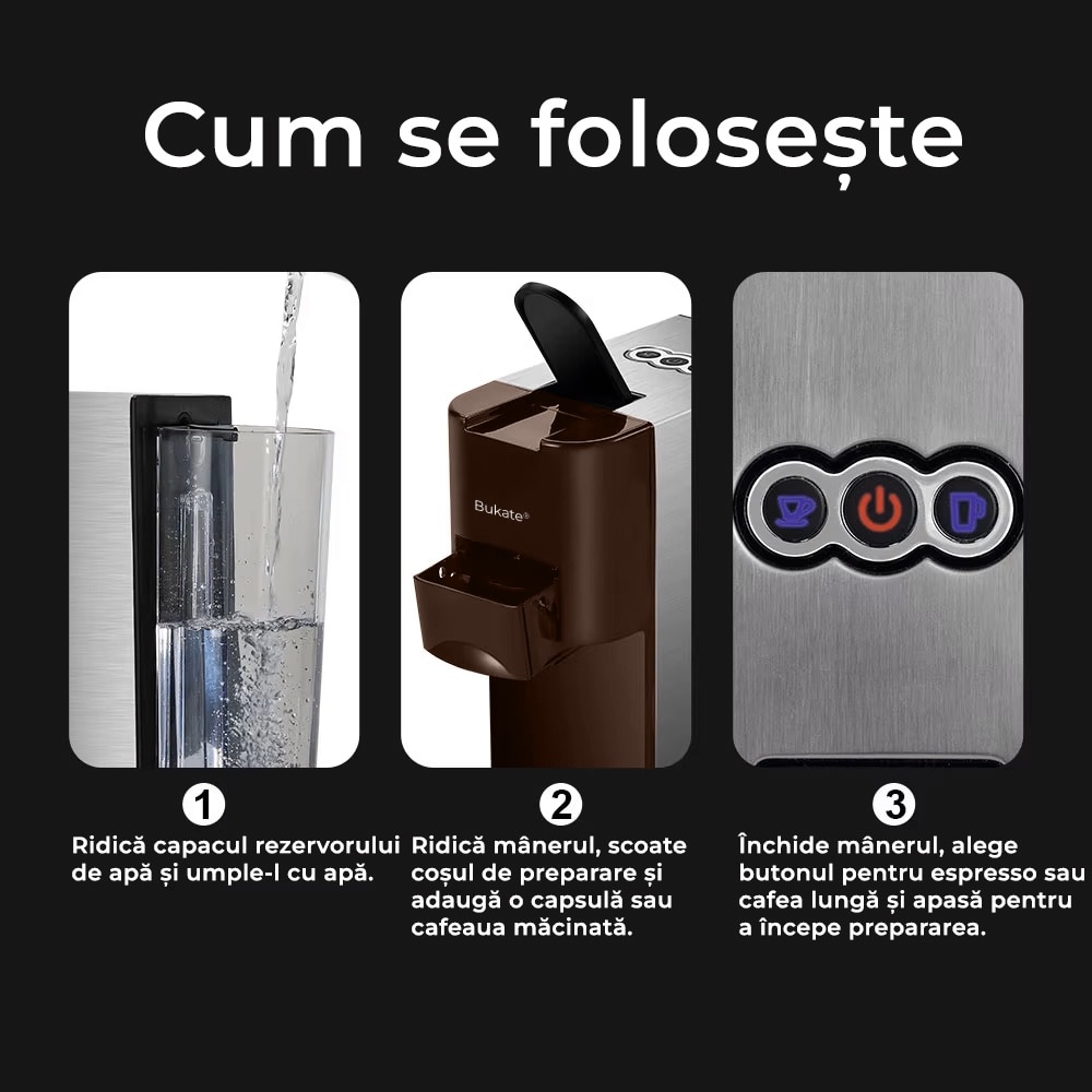 Espressor Multifunctional Manual 4 in 1 – Aparat de Cafea Compatibil cu ...