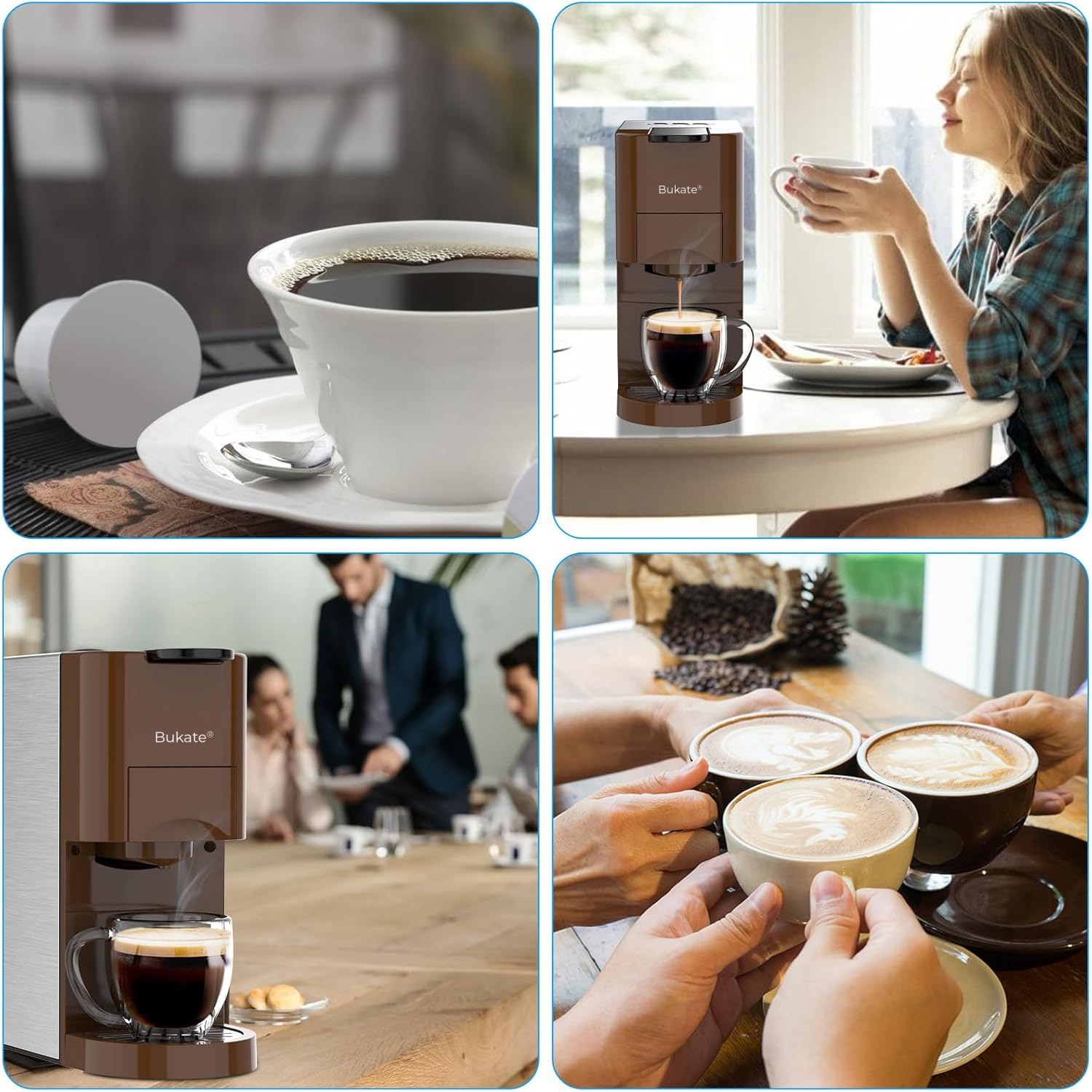 Espressor Multifunctional Manual 4 in 1 – Aparat de Cafea Compatibil cu ...