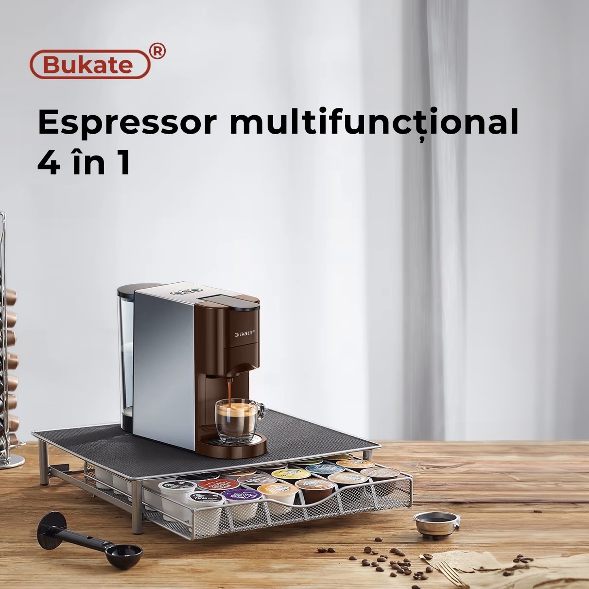 Espressor Multifunctional Manual 4 in 1 – Aparat de Cafea Compatibil cu ...