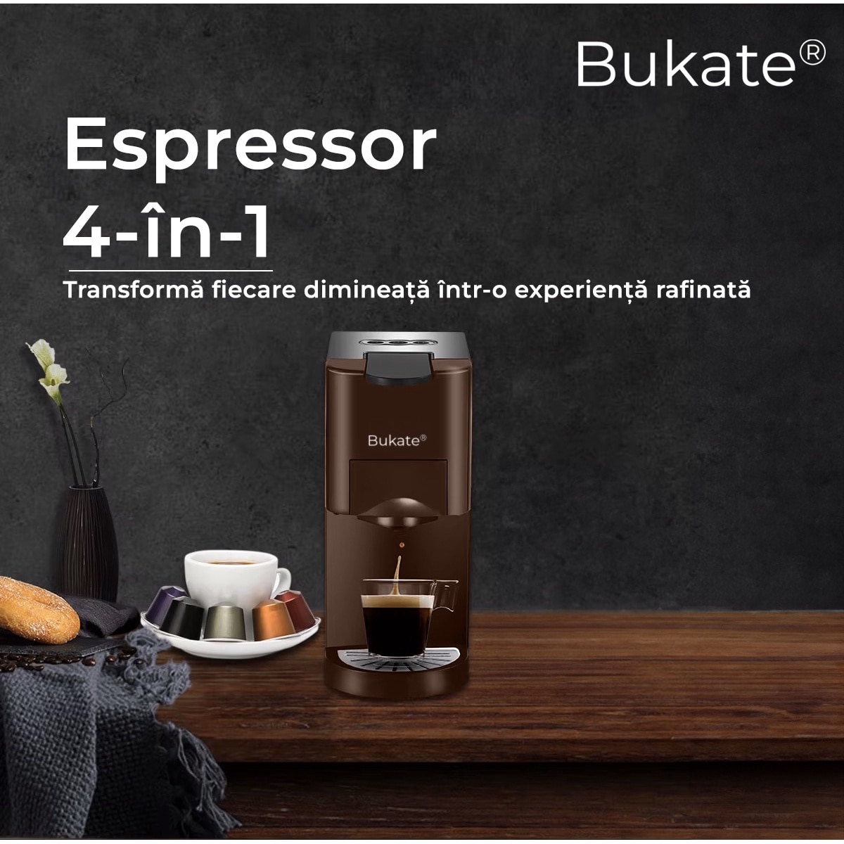 Espressor Multifunctional Manual 4 in 1 – Aparat de Cafea Compatibil cu ...