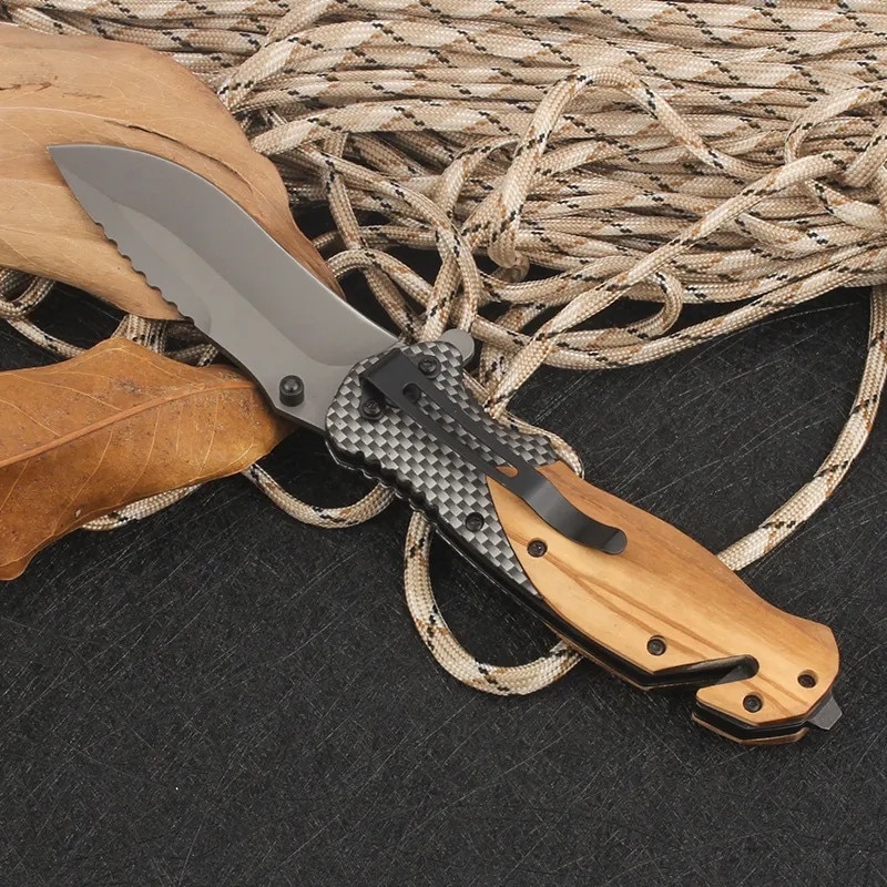 Cutit Pliabil tip briceag, Fara Blocare Lama, pentru camping, vanatoare ...