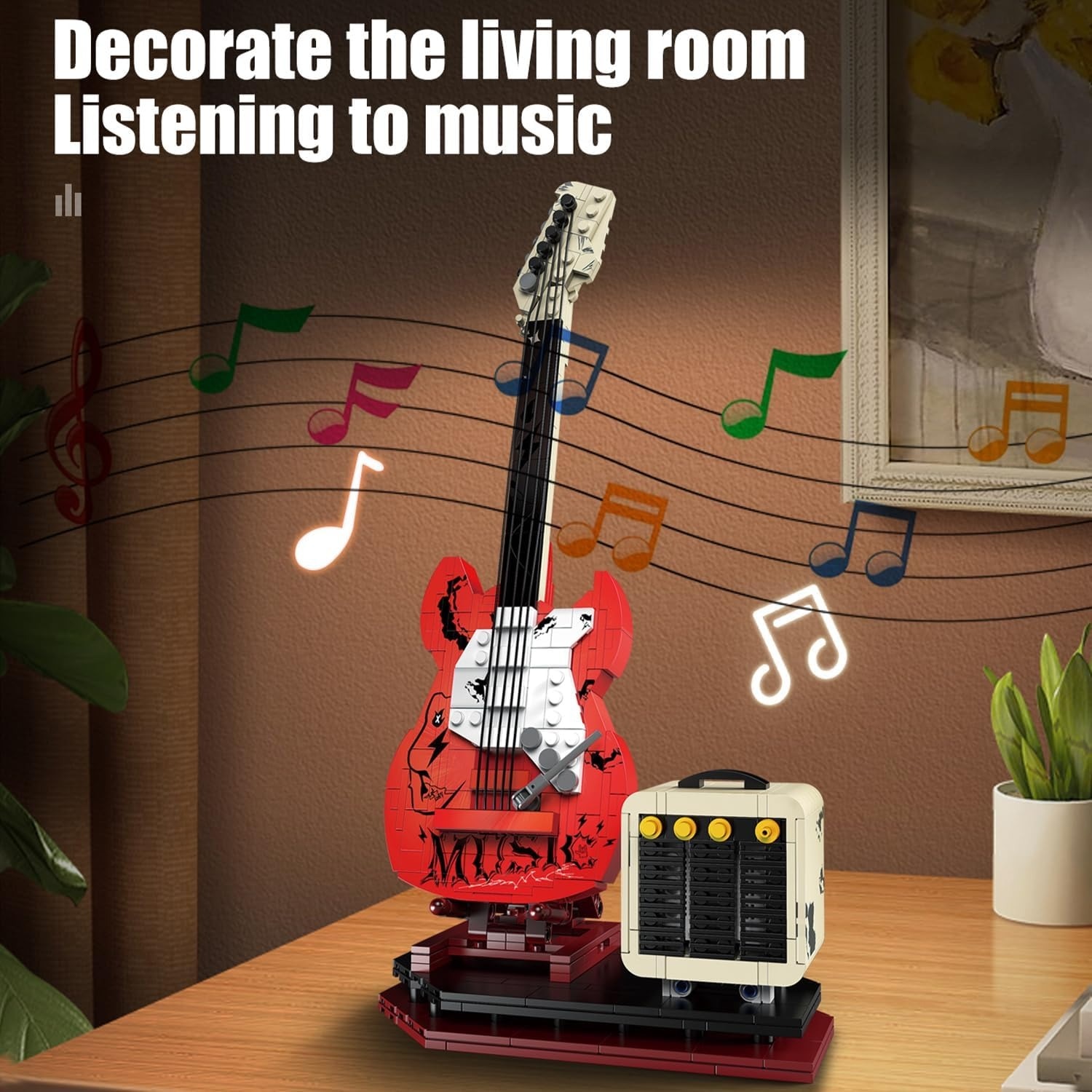 LITFIV® Set De Constructie, Blocuri De Constructie Chitara Rock ...