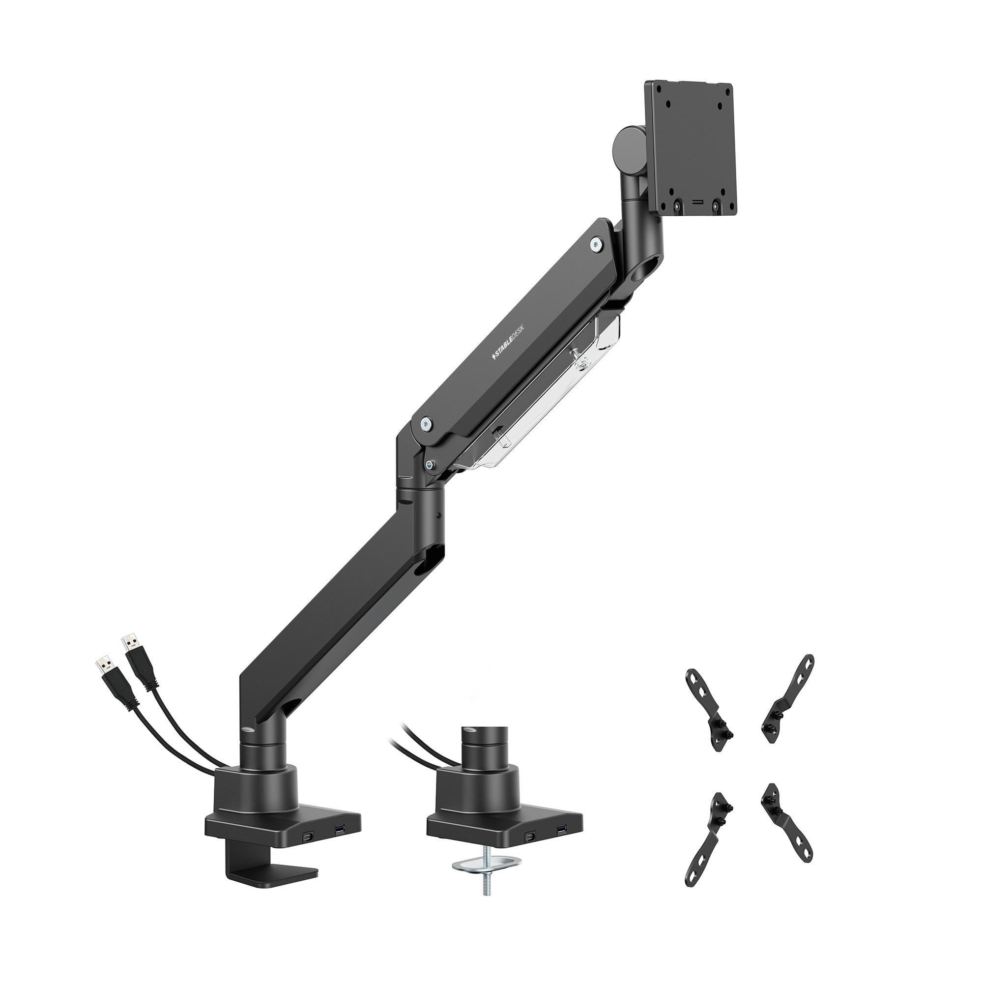 Suport monitor StableArm Super Heavy-Duty 17-57” inch, Pana la 27 kg ...
