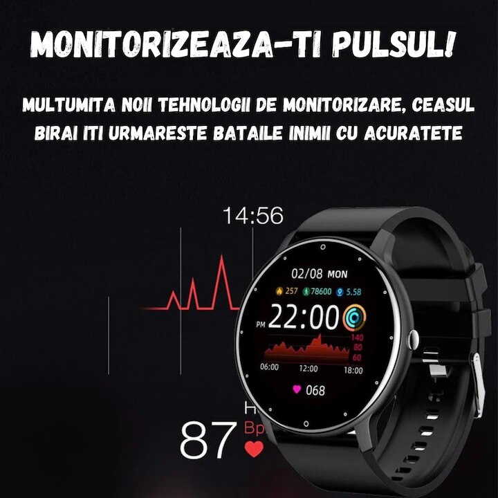 Ceas smartwatch potrivit pentru fitness pentru copii, model GF03, Somn ...