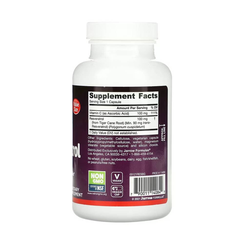 Resveratrol (Antioxidant), 100 mg, Jarrow Formulas, 120 capsule - eMAG.ro