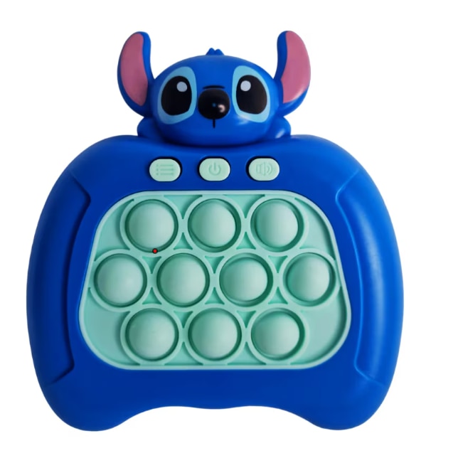 Joc interactiv Pop-It Console albastru, anti-stres, cu sunete si lumini ...