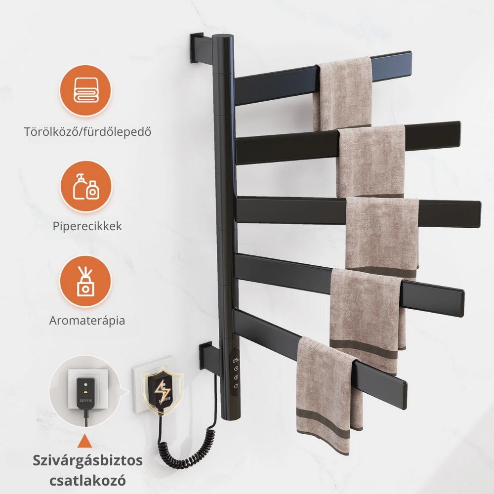 Radiator uscator de prosoape inteligent cu brate patrate rabatabile ...