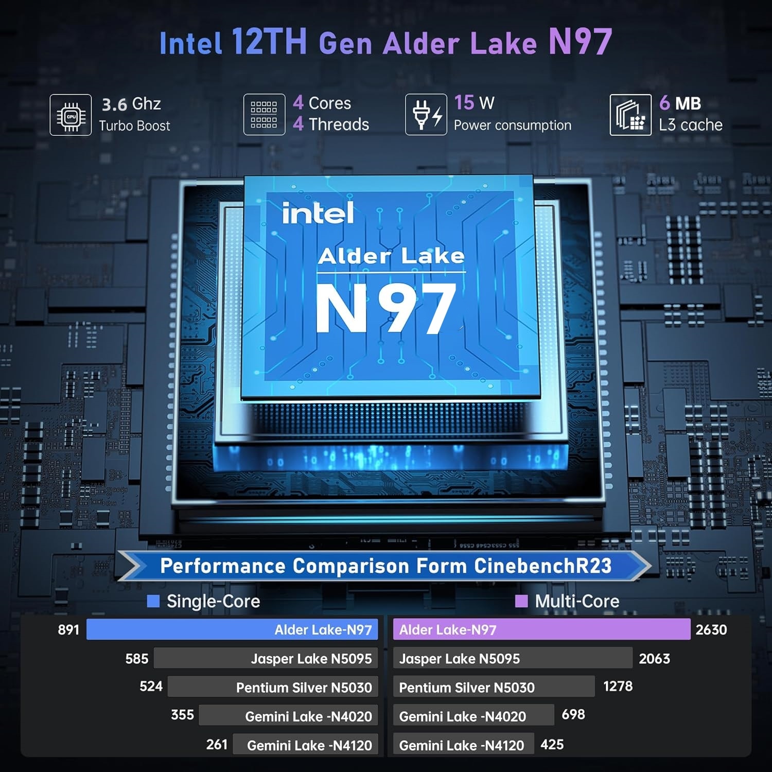 Laptop ACEMAGIC 16-inch, procesor Intel® Alder Lake-N97, 16GB RAM 512GB ...