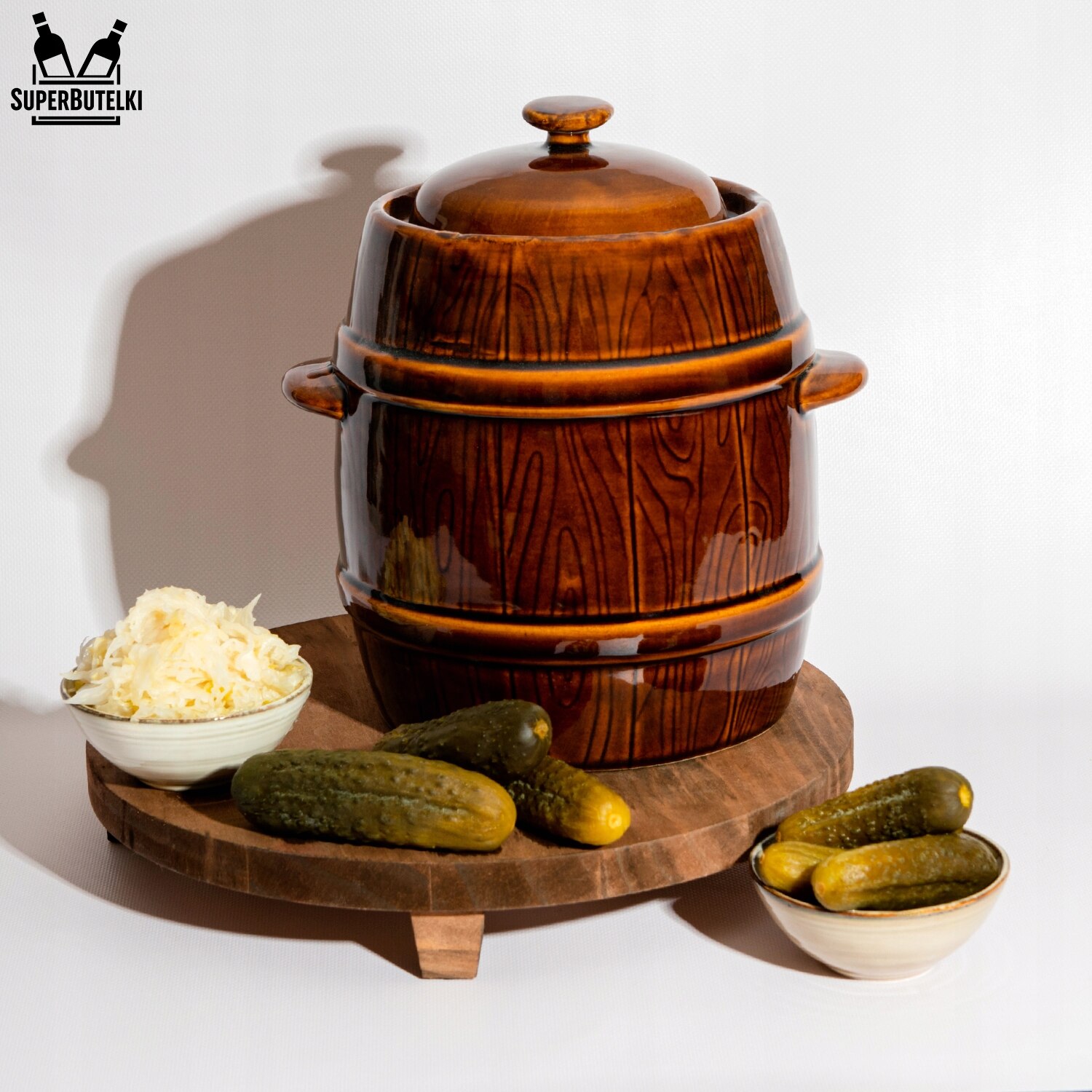 Butoi din ceramica de gresie, SuperButelki, 5 l, Ceramica, Suprafata ...