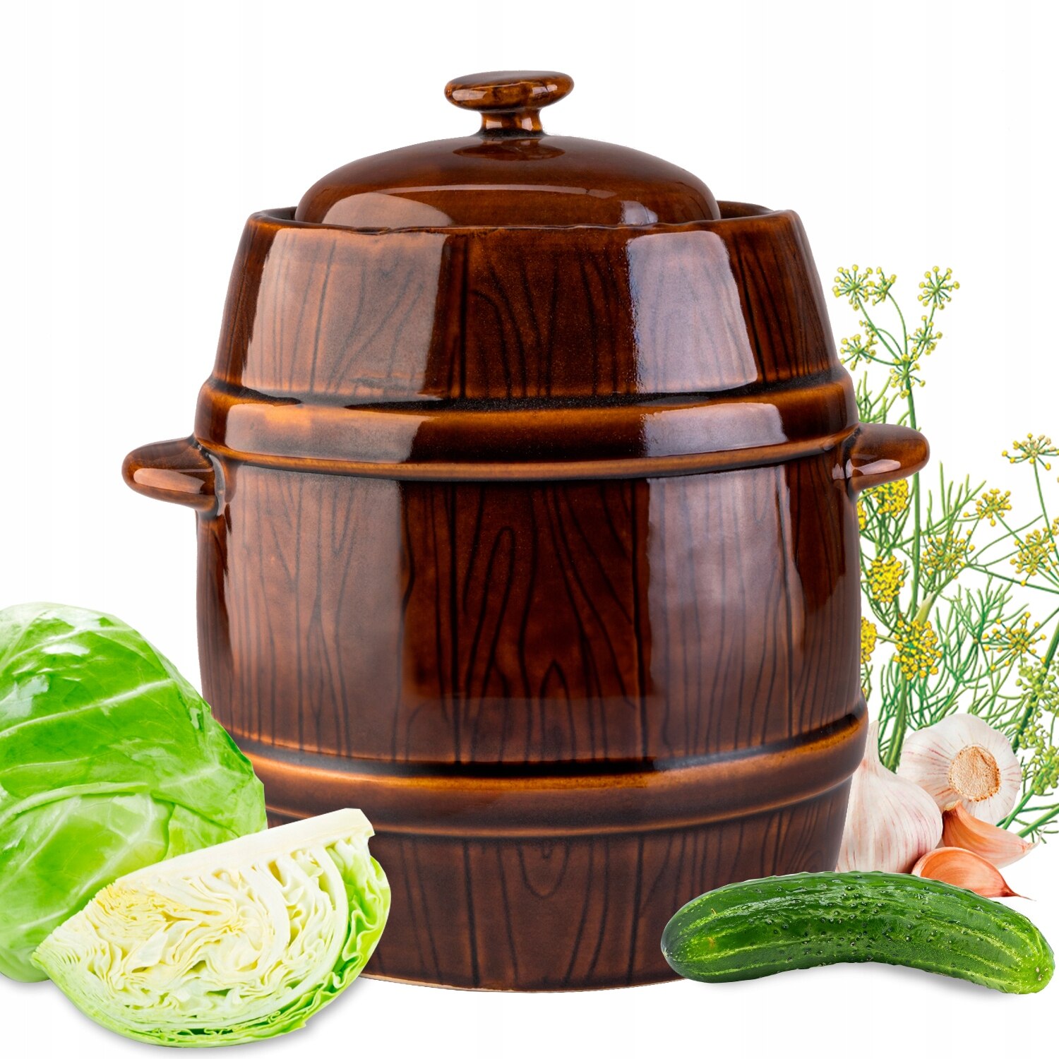 Butoi din ceramica de gresie, SuperButelki, 5 l, Ceramica, Suprafata ...