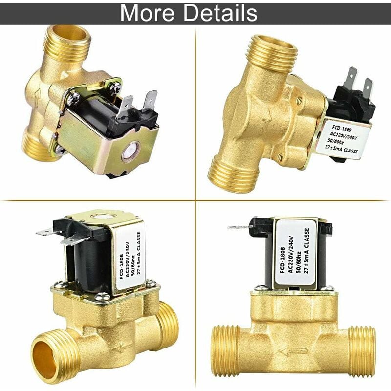 Electrovalva, Dussdote, 1/2", plastic, pentru control apa, 220V - eMAG.ro