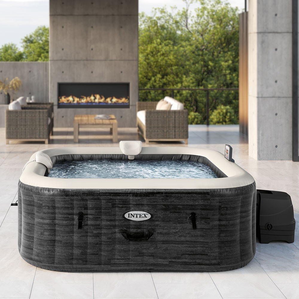 Jacuzzi gonflabil PureSpa Deluxe Square Bubble Intex 28452NP ...