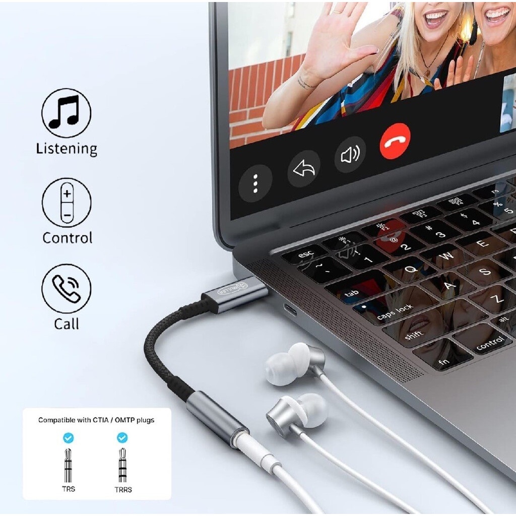 Muller®️ audio adapter telefonhoz, Lightning - jack 3,5 mm TRSS, DAC ...