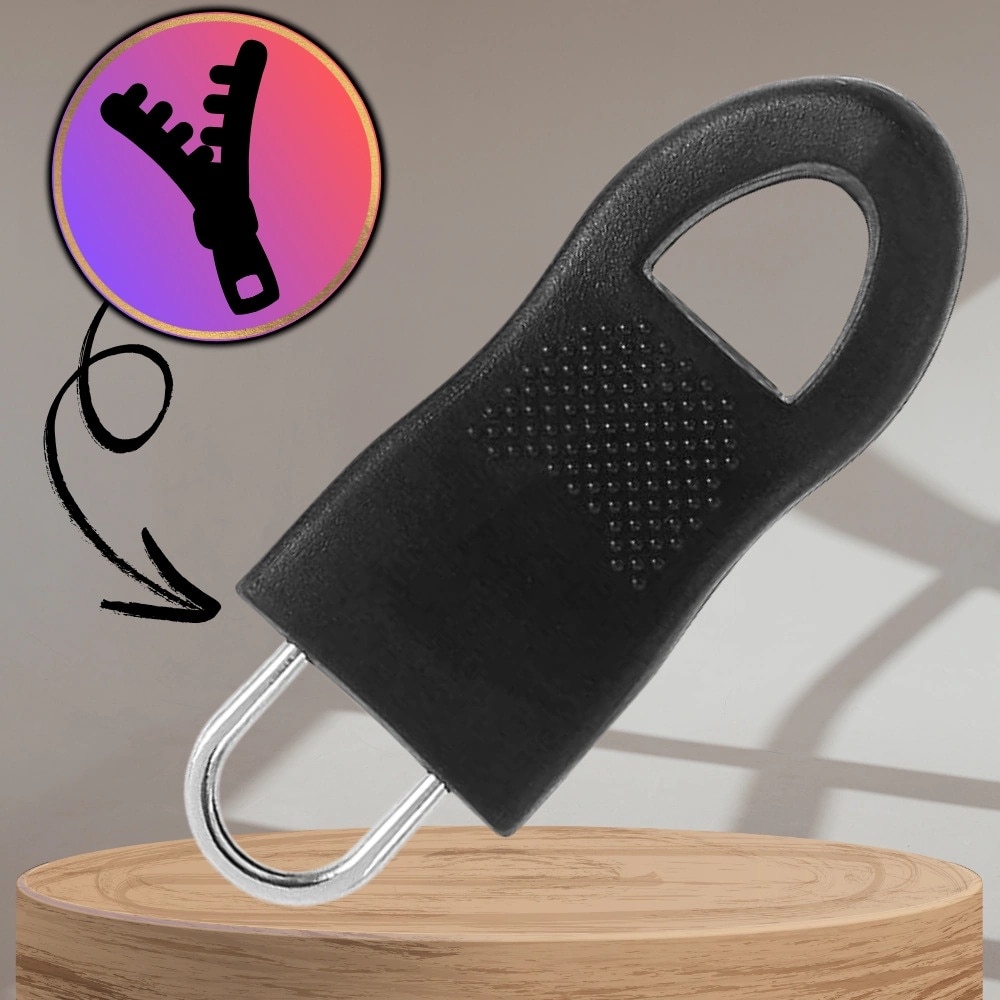 Set 10 cheite pentru fermoar, negru, 3.5x1.4 cm - eMAG.ro