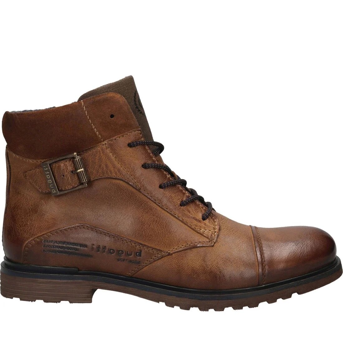 Ghete barbati, Bugatti, Autumn - Winter, casual, maro, piele intoarsa ...