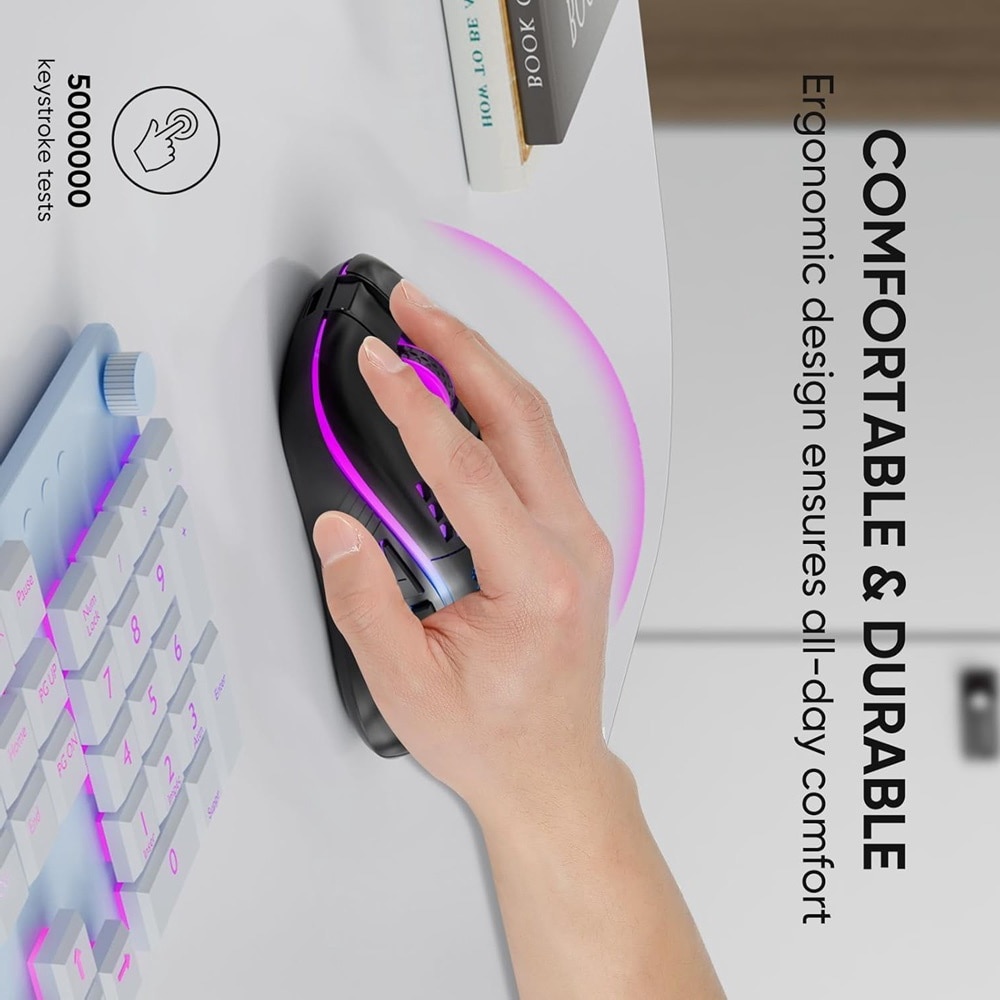 Mouse pentru jocuri fara fir, Mouse de gaming pentru PC USB 2.4G ...