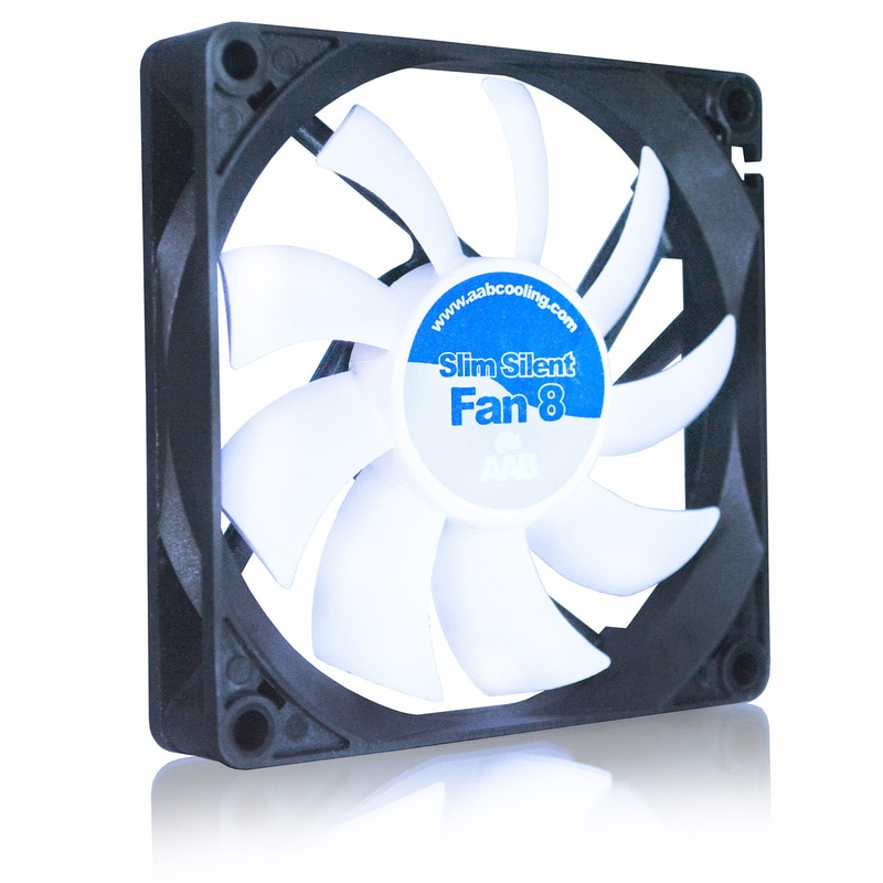 Ventilator PC, AabCooling Slim Silent Fan 8, 80x80x15mm, 27.45m3/h, 13 ...