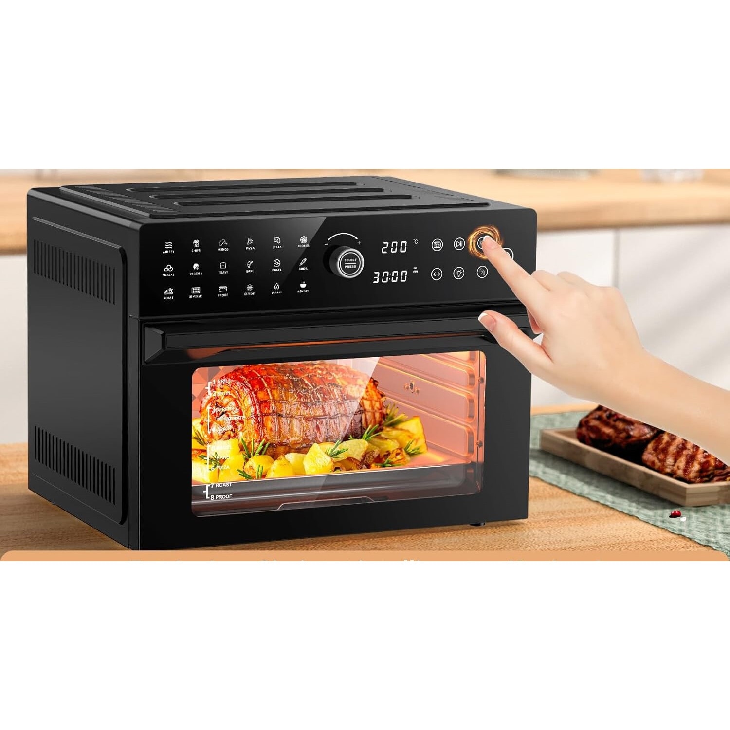 Friteuza cu aer cald Cookwise AFO-17D-RC3 de 30 L Mini cuptor cu ecran ...