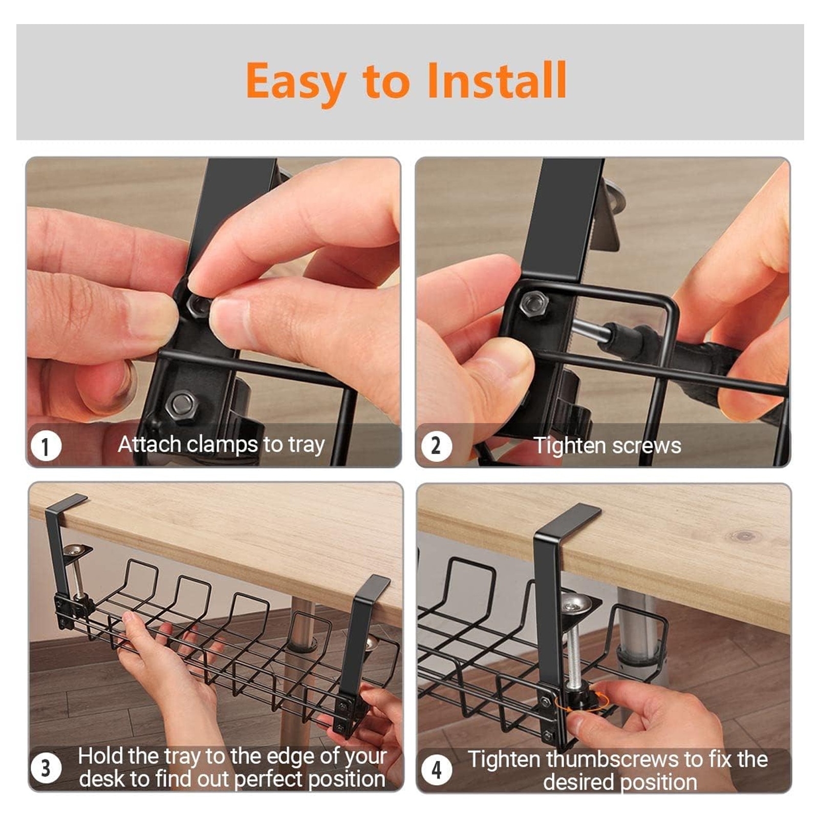 Tava de gestionare a cablurilor sub birou, SINBINTA, Organizator de ...