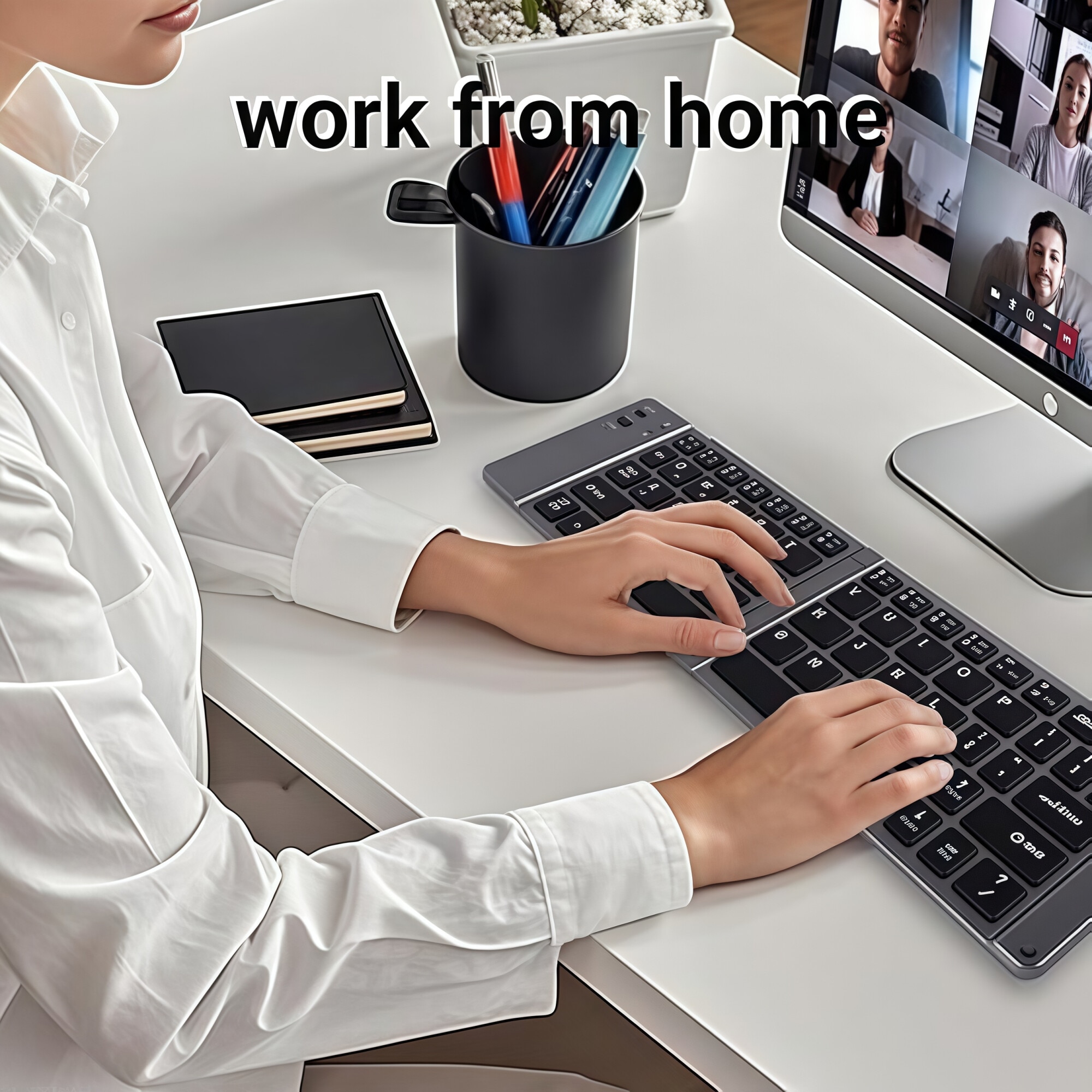 Tastatura pliabila Bluetooth, RorAem, tastatura si mouse pliabil cu 3 ...