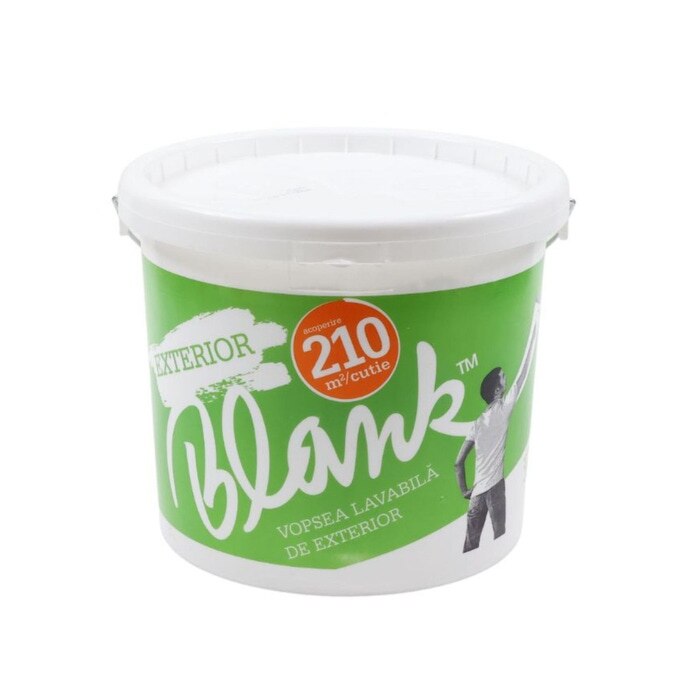 Vopsea lavabila exterior Blank, alba, 15 L - eMAG.ro