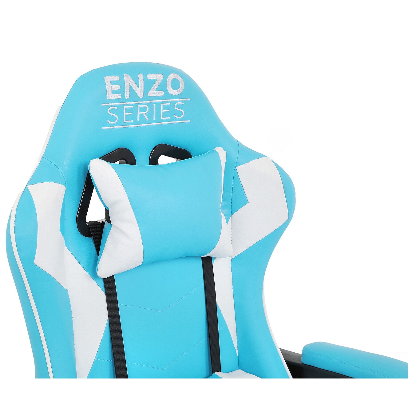 Scaun Gaming pentru Jucatori EXTREME ENZO Light Blue cu Reglare Lina a ...