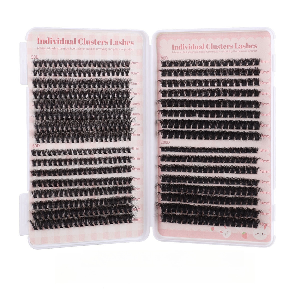 Set extensii gene individuale, 592 pcs, 50D 60D 80D 100D, 8-16mm, Nu ...