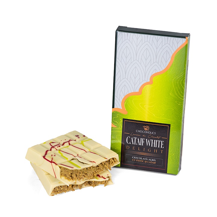 Ciocolata Alba Dubai, Cu Fistic Si Cataif, 200 g - eMAG.ro