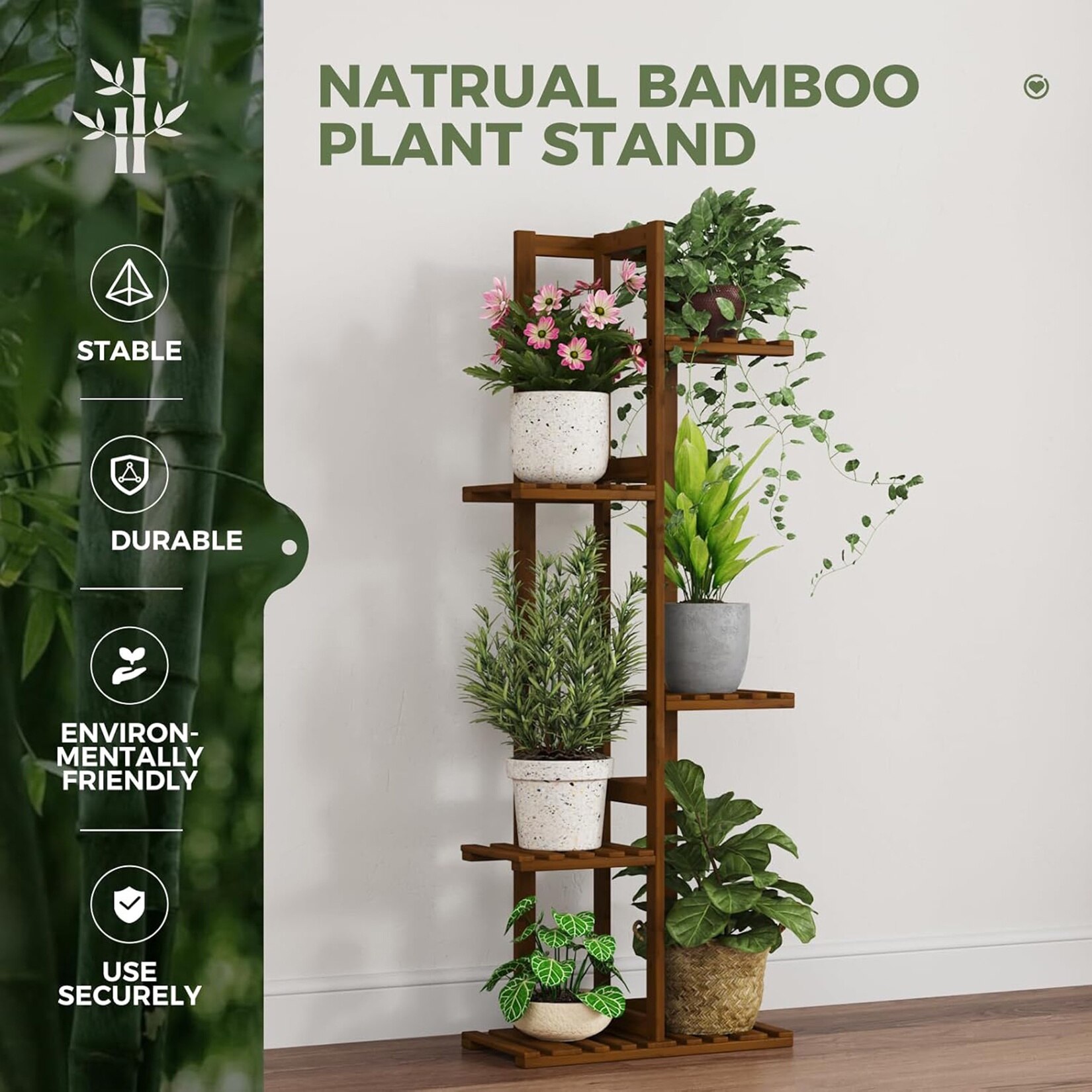 Suport pentru plante Wacorresi, Stand de flori cu 5 niveluri, din ...