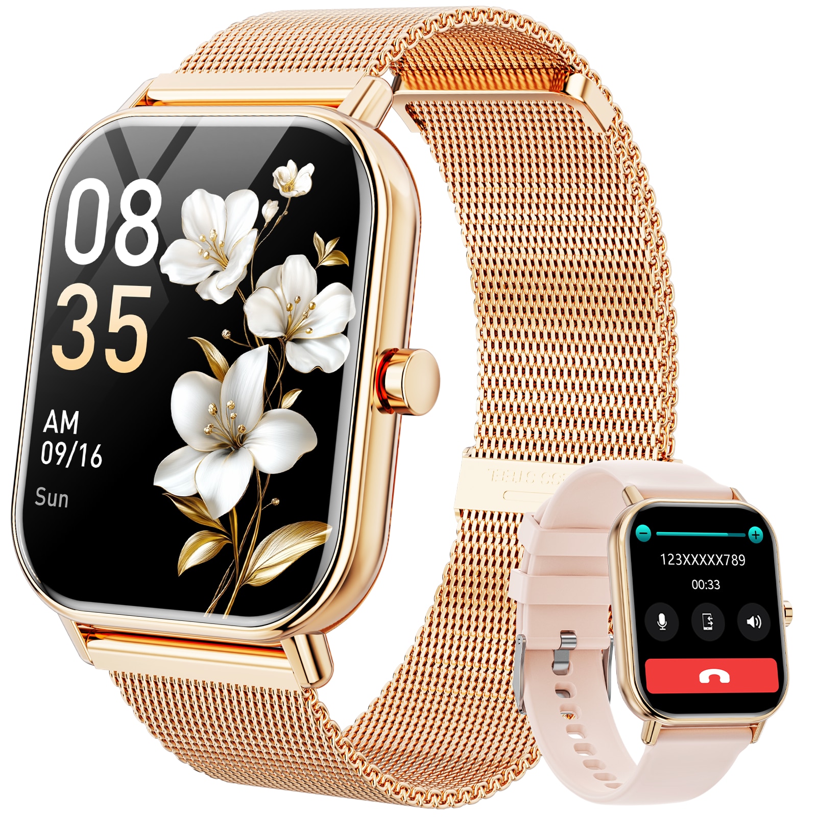 Ceas Smartwatch, Mingtawn, Model G39, Afisaj de 1, 85 inch, Alerte cu ...