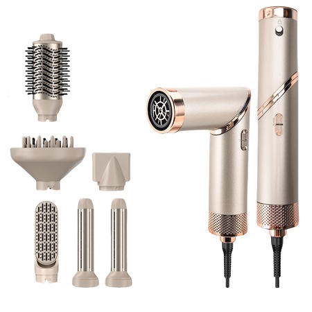 Perie termica Gquemicl, 6 in 1, Poate fi pliat, tehnologie plasma, 3 ...