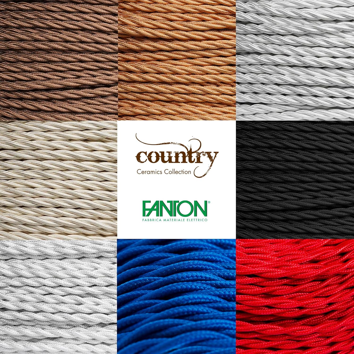 Cablu Textil Impletit Vintage 3 X 0.5 MM, Auriu, 100M, Linea Country ...